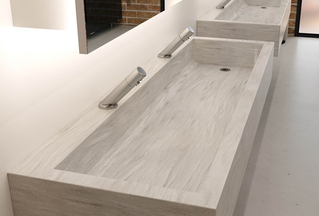 Solid Surface washtroughs | Venesta Washrooms