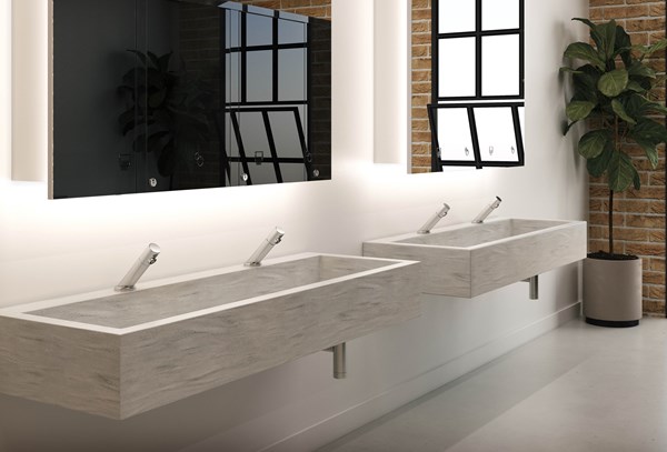 Solid Surface washtroughs | Venesta Washrooms